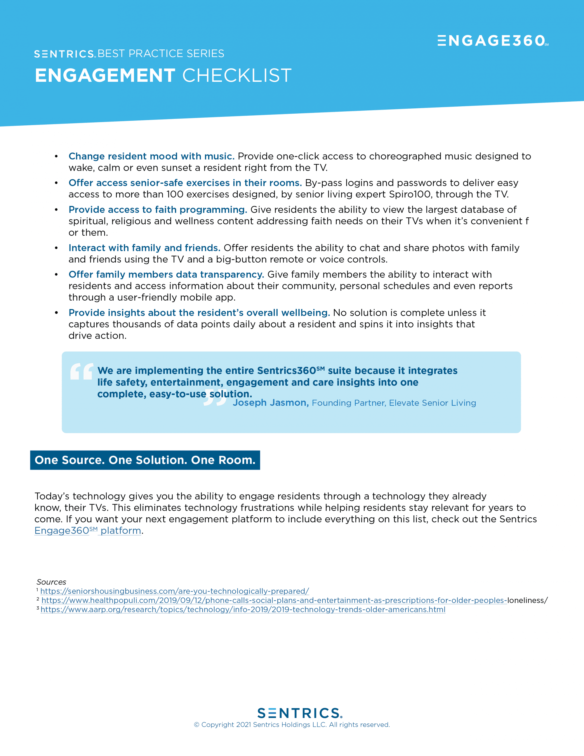 Engagement Programming Checklist | Sentrics Engagement Programming Checklist | Sentrics