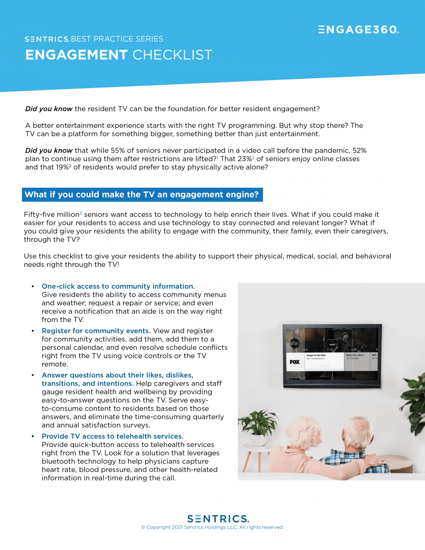 Engagement Programming Checklist - Sentrics Engagement Programming Checklist - Sentrics